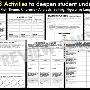 Stargirl Novel Study Unit | Literature Guide | Comprehension Worksheets ...