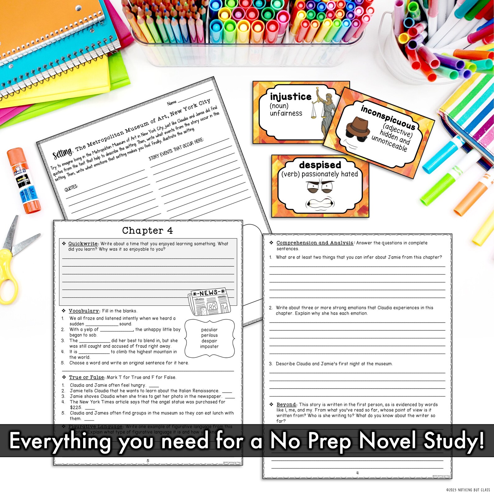 From the Mixed-up Files of Mrs. Basil E. Frankweiler Novel Study Unit ...