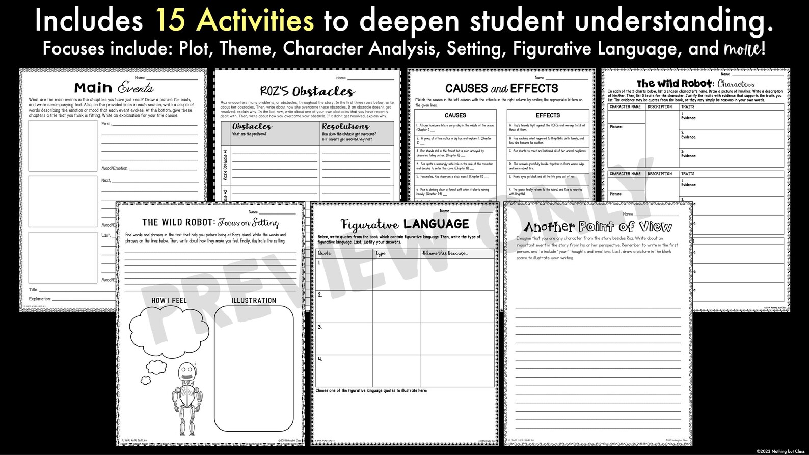 The Wild Robot | Reading Response Activities and Projects | Guided ...