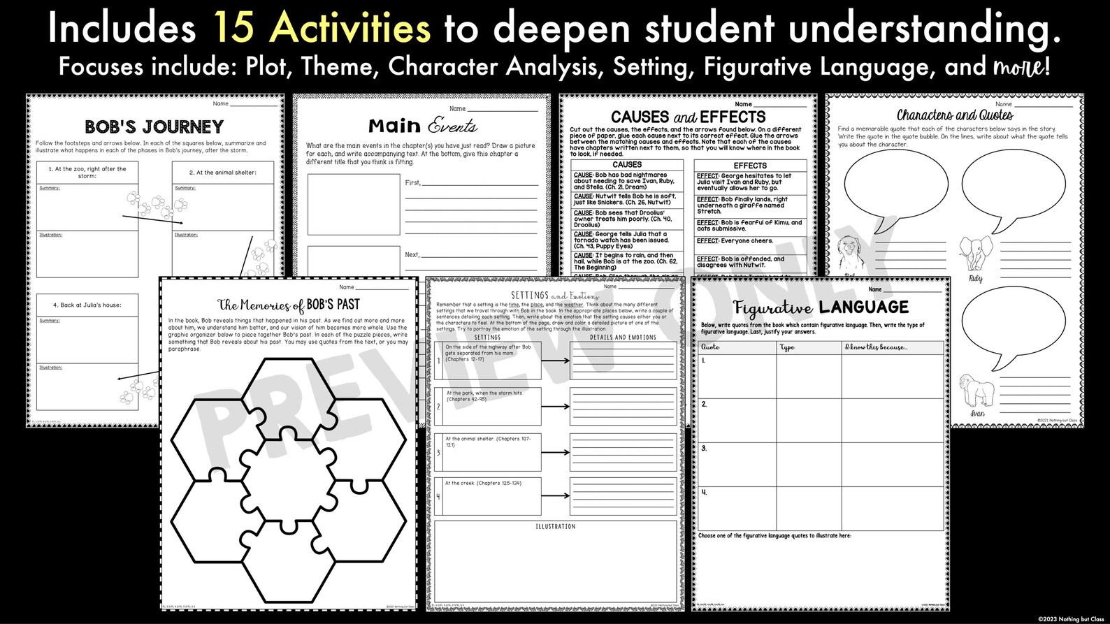 The One and Only Bob | Reading Response Activities and Projects ...