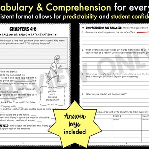 Chocolate Fever | Comprehension and Vocabulary by Chapter | Guided ...