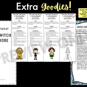 The Lion, the Witch, and the Wardrobe | Reading Response Activities and ...