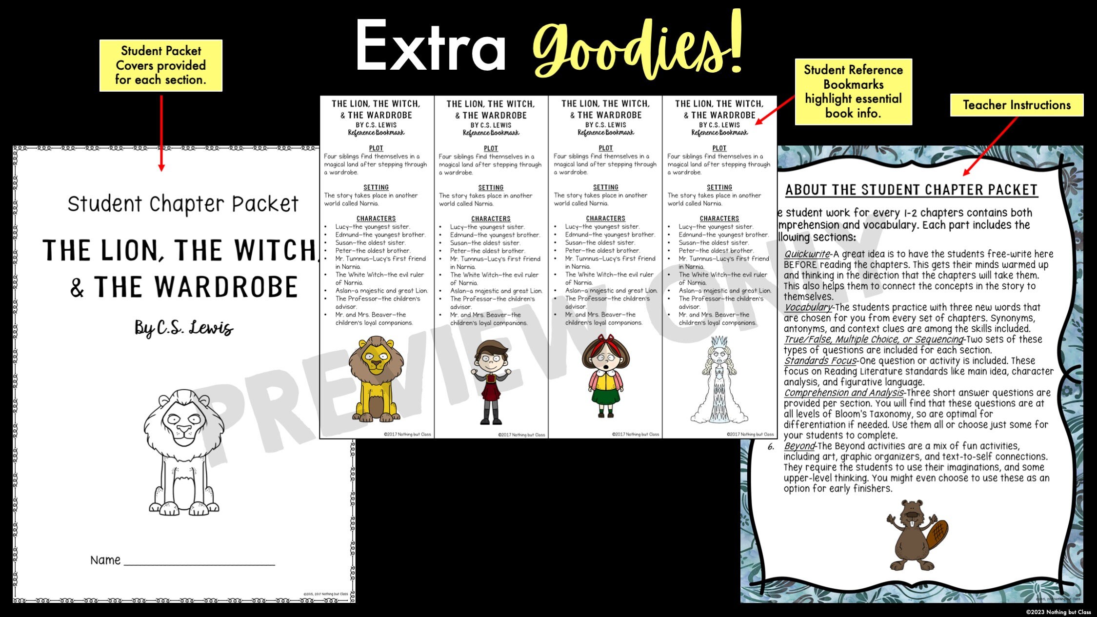 The Lion, the Witch, and the Wardrobe | Reading Response Activities and ...