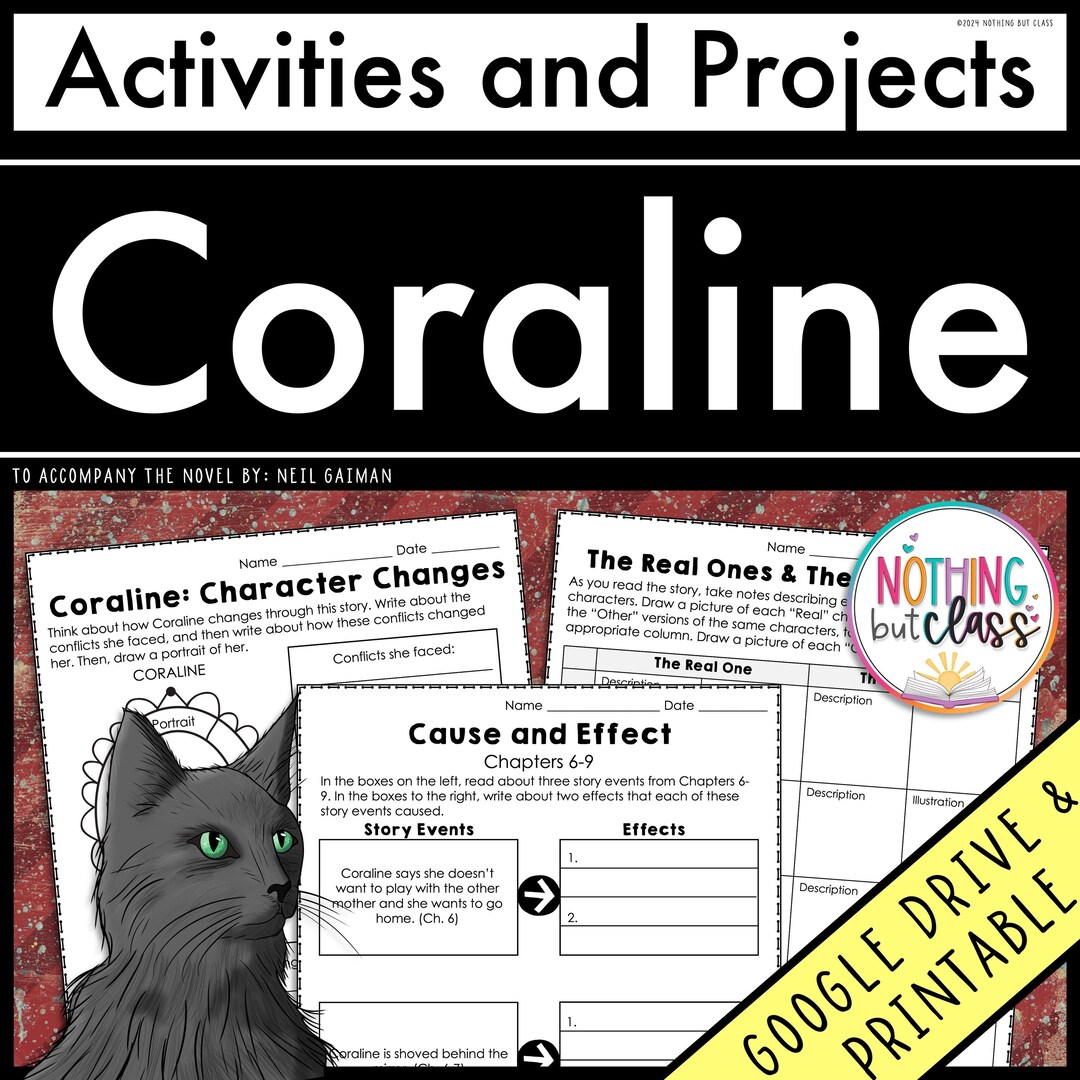Coraline | Reading Response Activities and Projects | Guided Reading ...