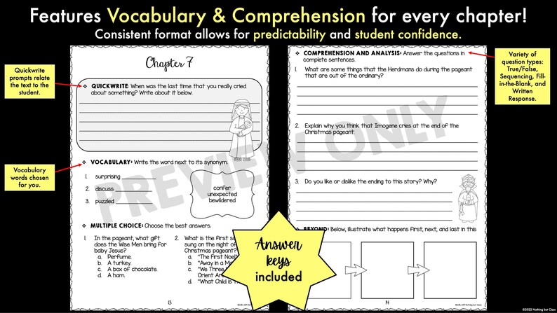 The Best Christmas Pageant Ever Novel Study Unit | Literature Guide ...