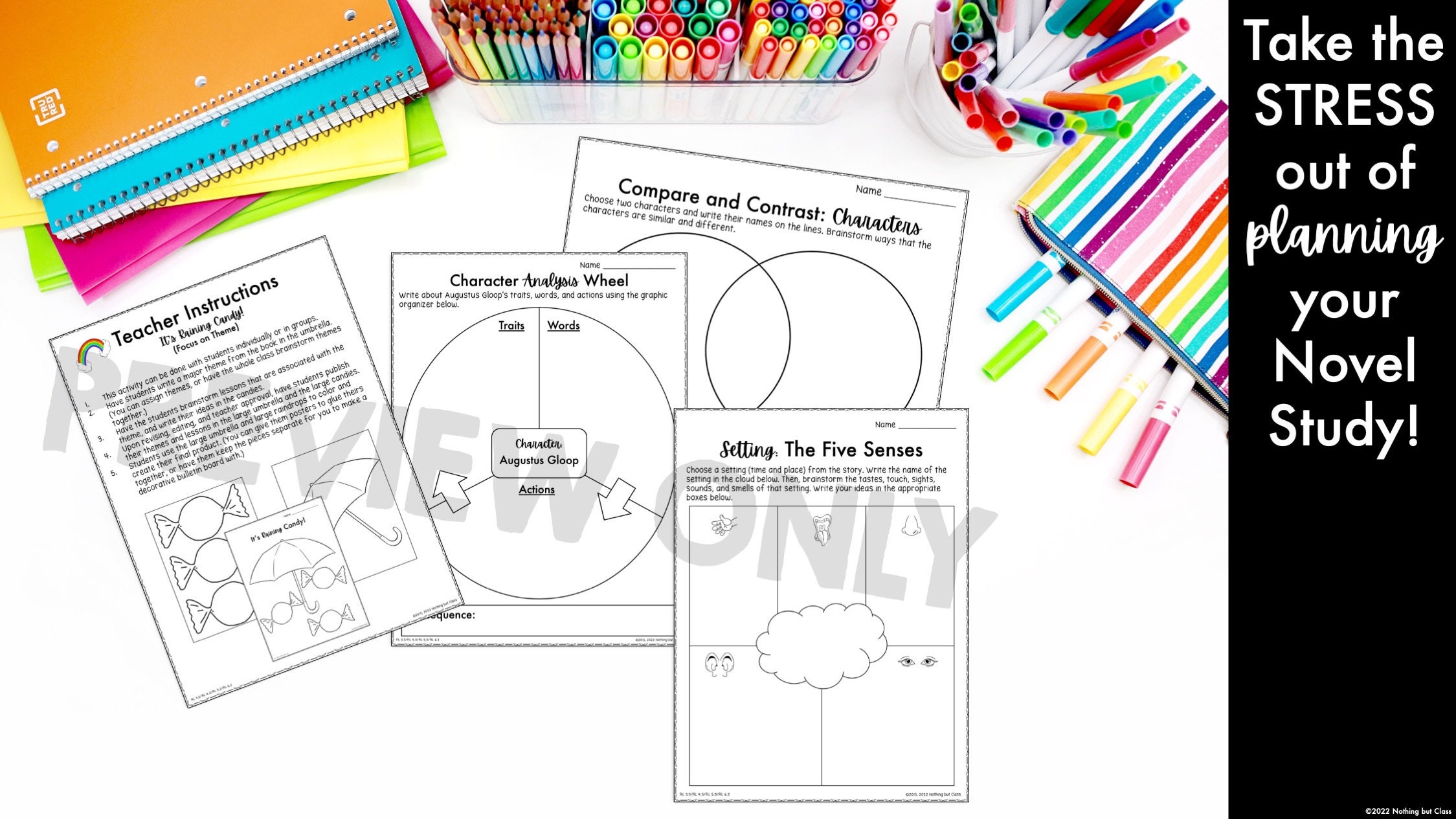 Charlie and the Chocolate Factory Reading Response Activities and ...