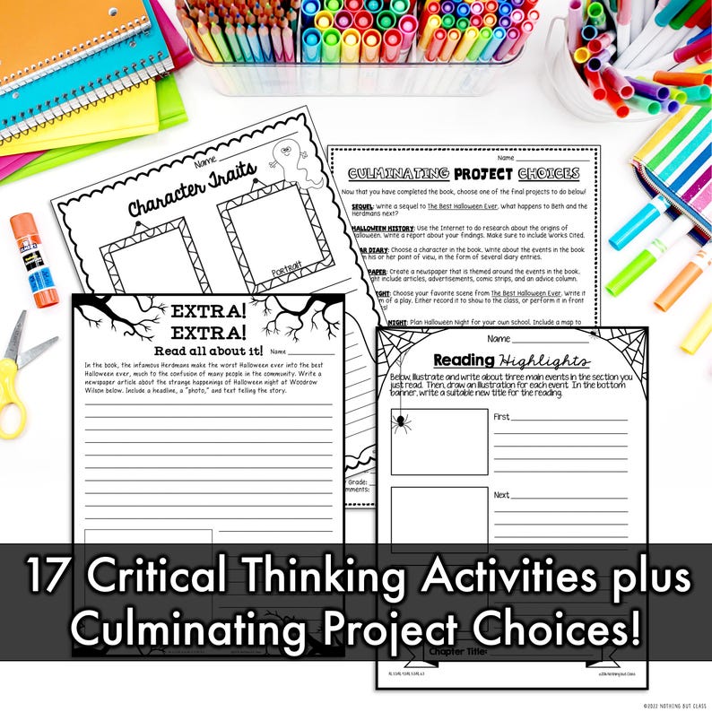 The Best Halloween Ever | Reading Response Activities and Projects ...