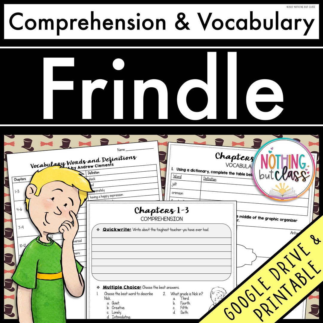 Frindle | Comprehension and Vocabulary by Chapter | Guided Reading ...