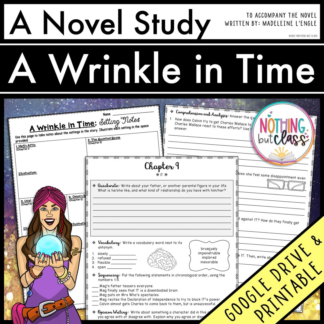 A Wrinkle in Time Novel Study Unit | Literature Guide | Comprehension ...