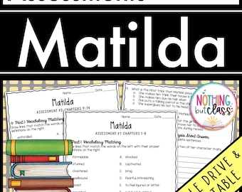 Matilda Novel Study by Roald Dahl - Etsy