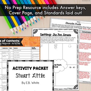 Stuart Little | Reading Response Activities and Projects | Guided ...