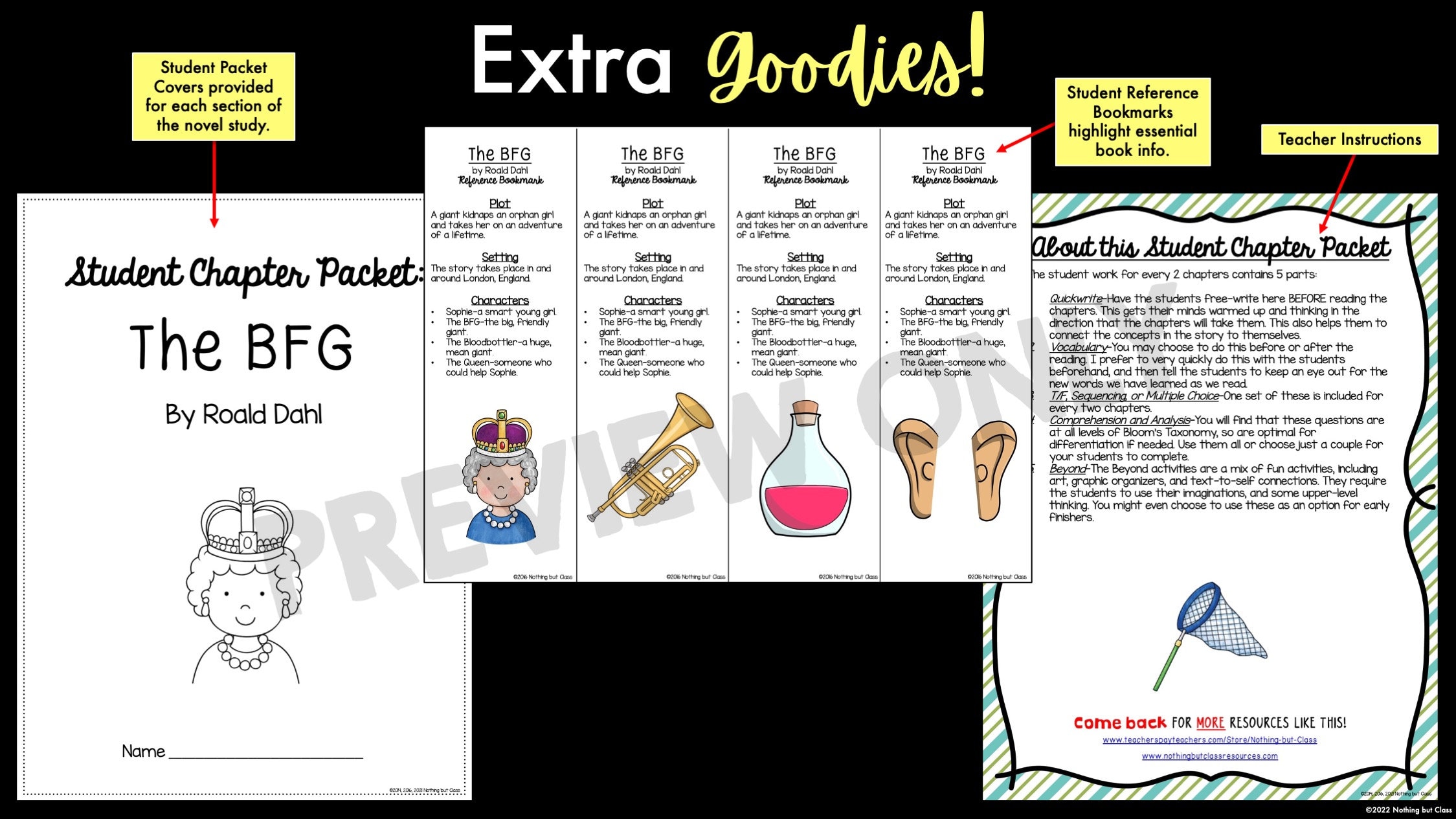 The BFG Comprehension and Vocabulary by Chapter Guided - Etsy