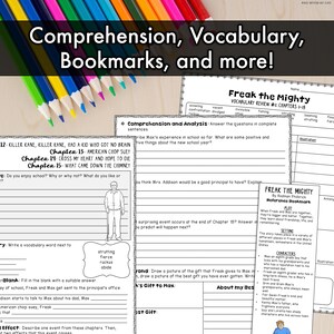 Freak the Mighty Comprehension and Vocabulary by Chapter Guided Reading ...