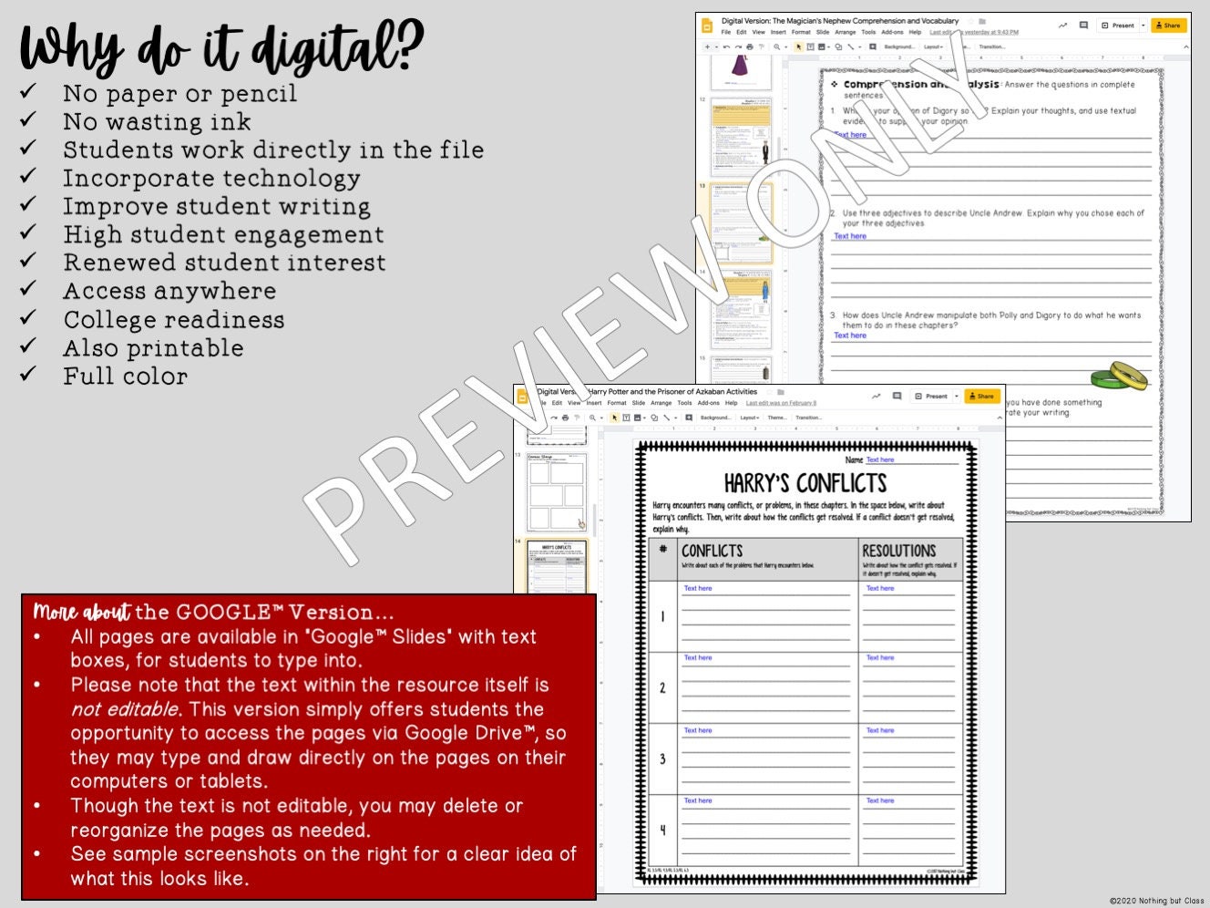 Charlie and the Great Glass Elevator Reading Response Activities and ...