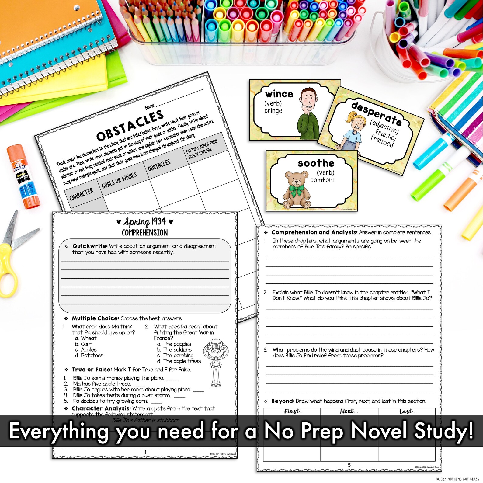 Out of the Dust Novel Study Unit | Literature Guide | Comprehension ...