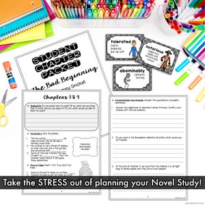 The Bad Beginning | Comprehension and Vocabulary by Chapter | Guided ...