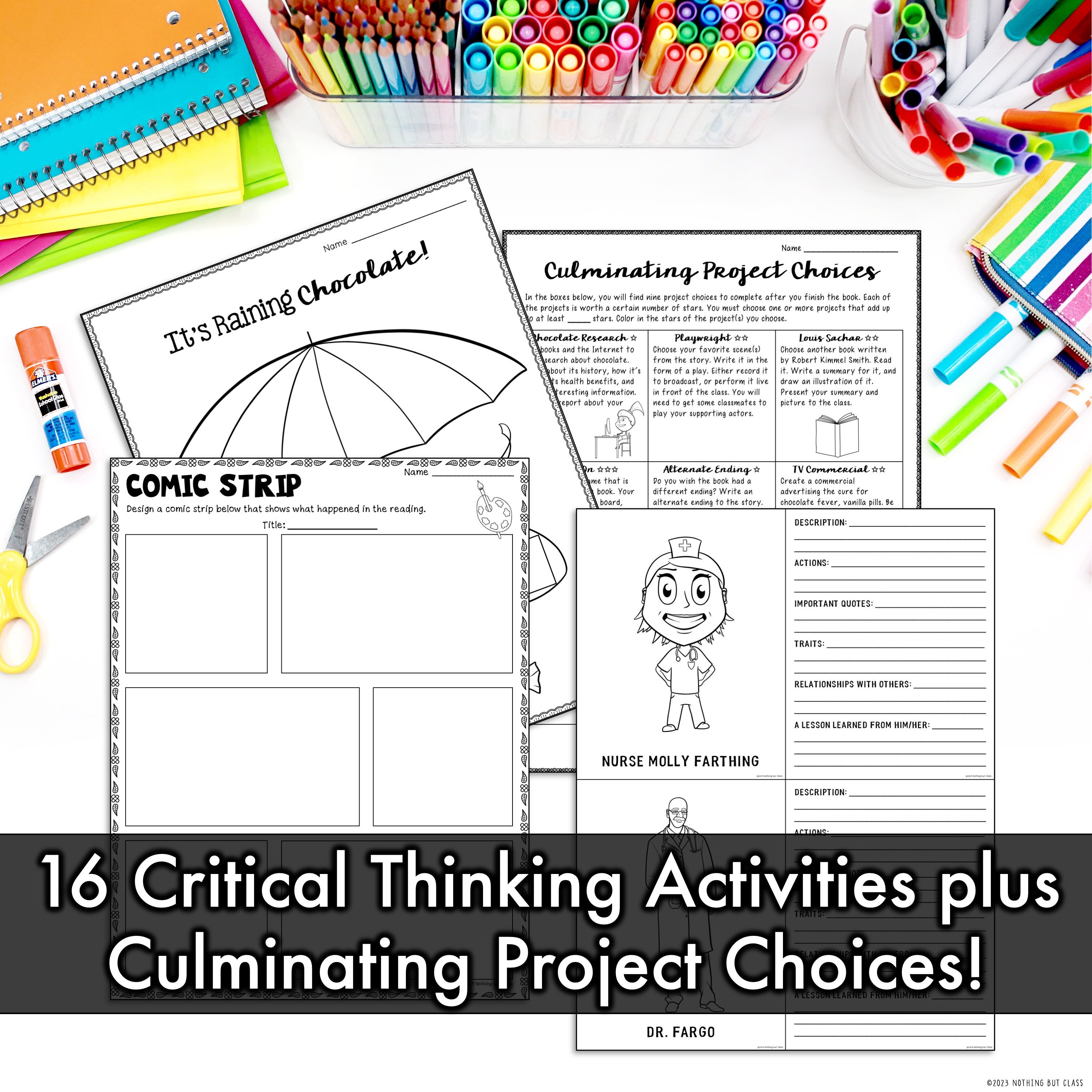 Chocolate Fever | Reading Response Activities and Projects | Guided ...