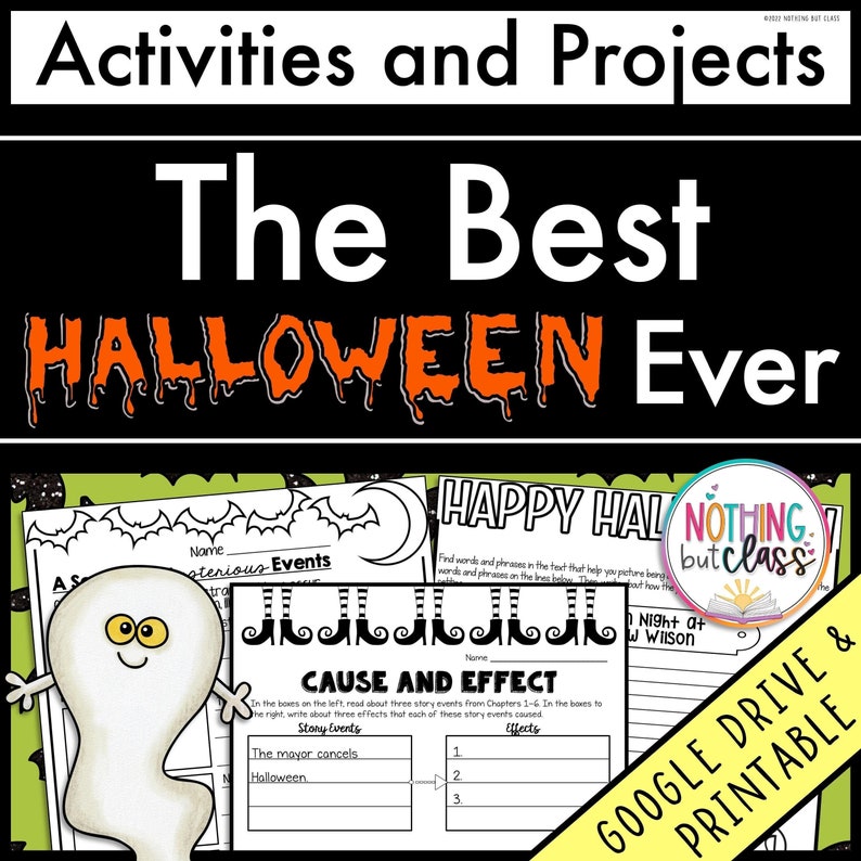 The Best Halloween Ever | Reading Response Activities and Projects ...