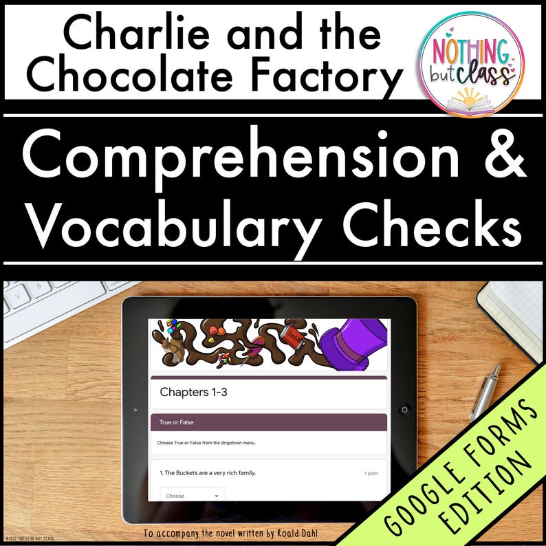 Charlie and the Chocolate Factory Novel Study - Google Forms Edition ...