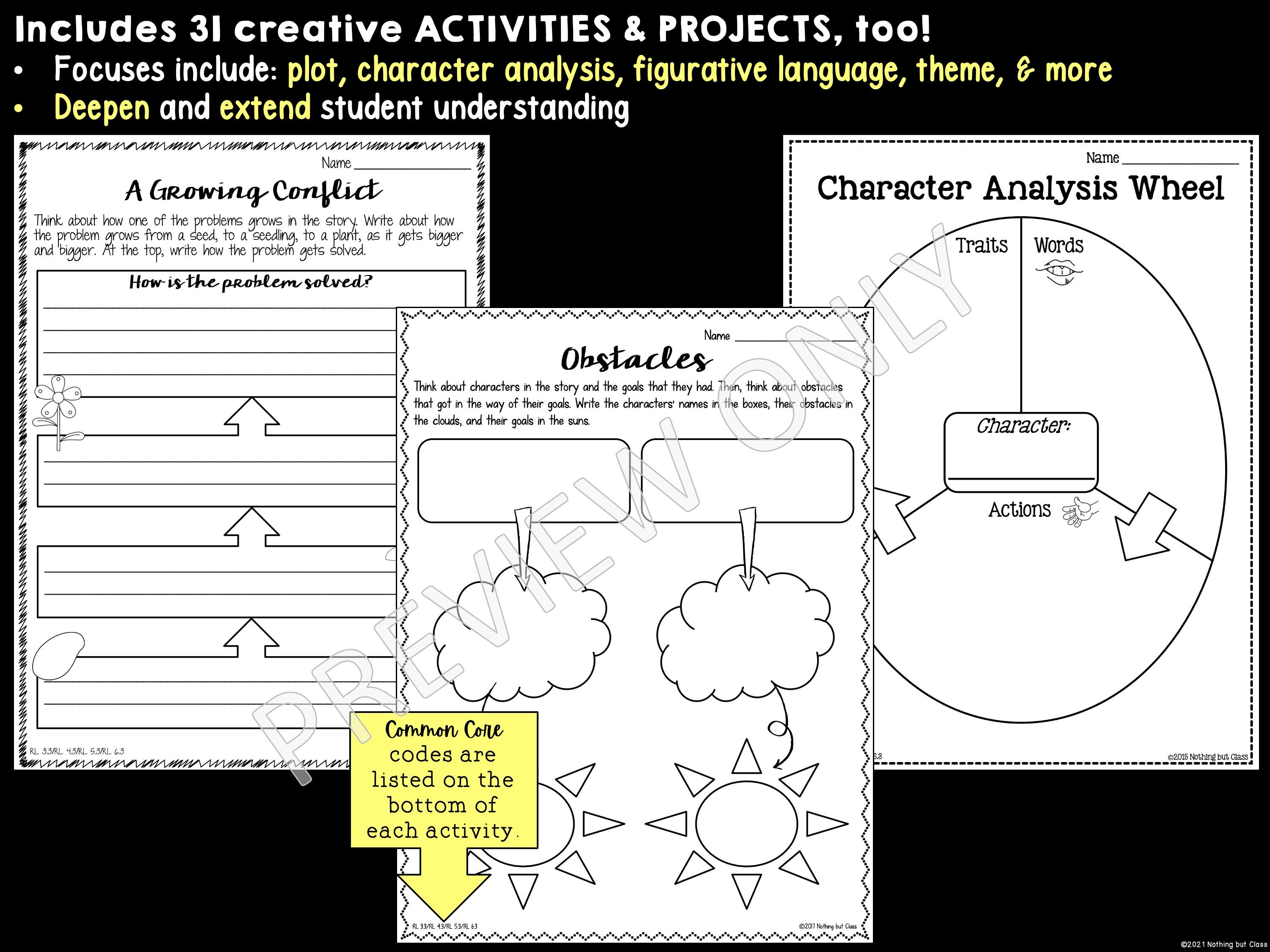 James and the Giant Peach Novel Study Unit Literature Guide ...