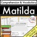 Matilda | Comprehension and Vocabulary by Chapter | Guided Reading ...