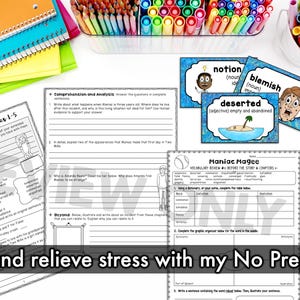 Maniac Magee | Comprehension and Vocabulary by Chapter | Guided Reading ...