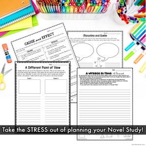 A Wrinkle in Time | Reading Response Activities and Projects | Guided ...