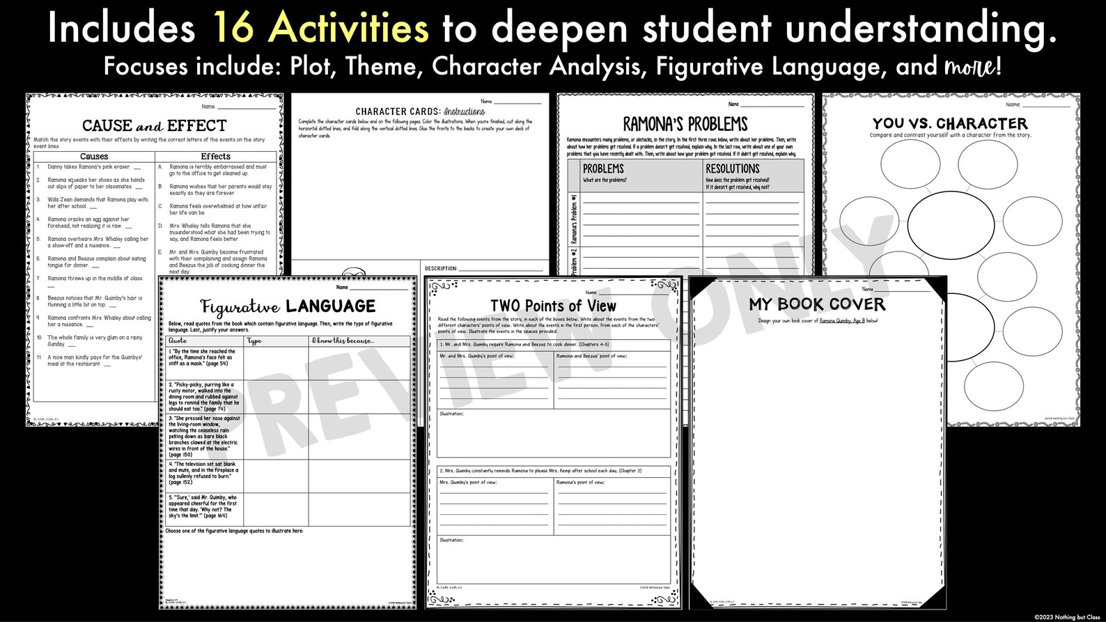 Ramona Quimby Age 8 | Reading Response Activities and Projects | Guided ...
