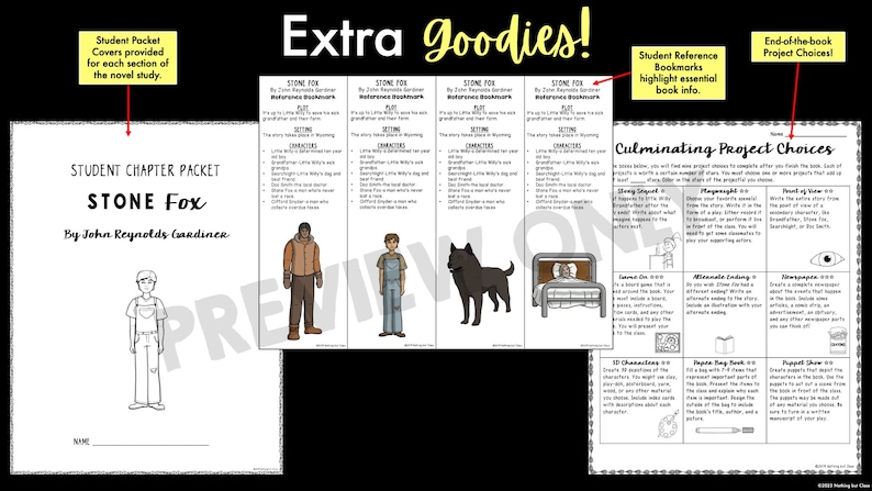 Stone Fox Novel Study Unit | Literature Guide | Comprehension ...