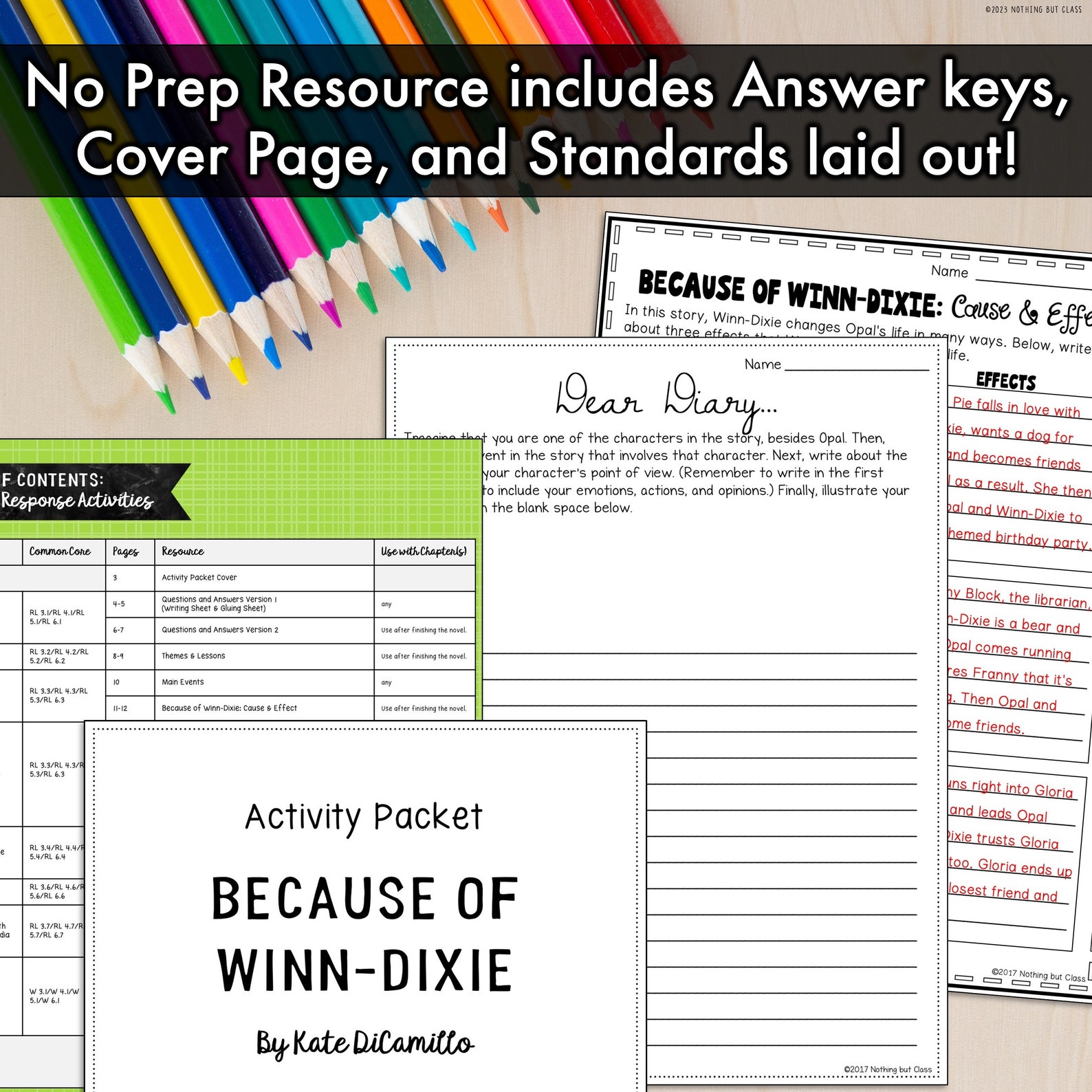 Because of Winn-dixie | Reading Response Activities and Projects ...