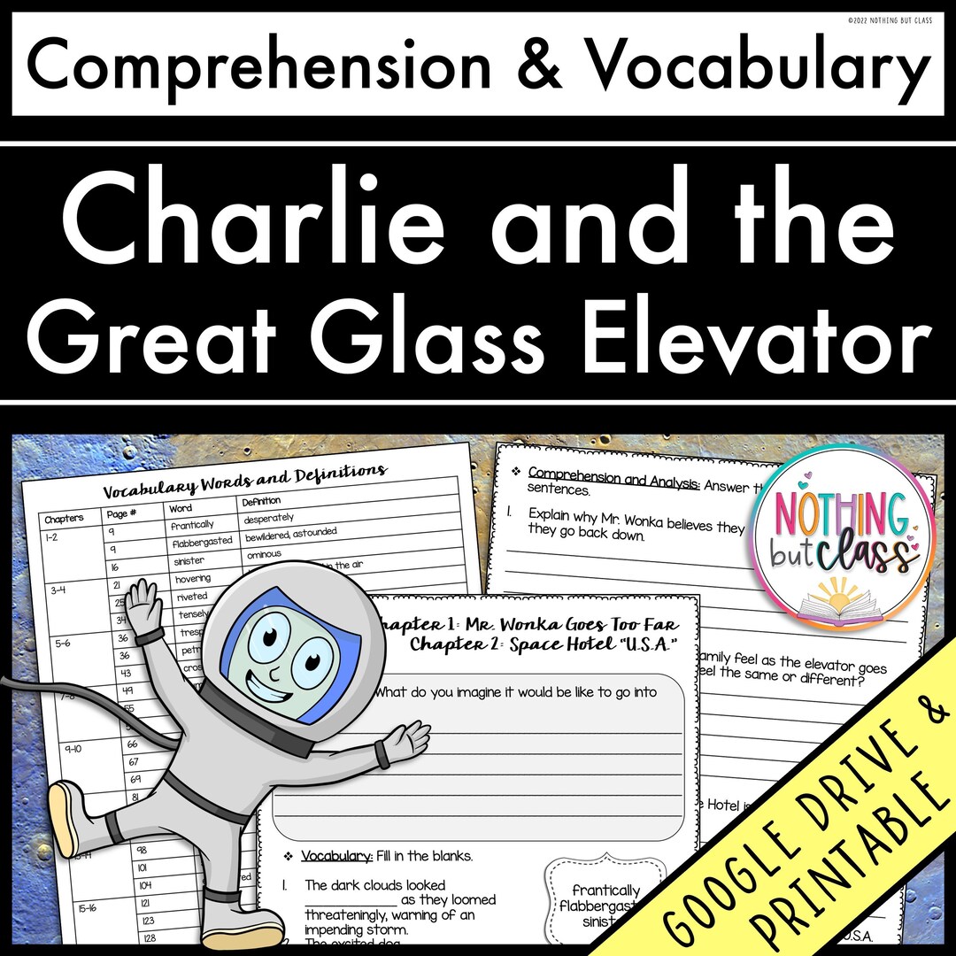 Charlie and the Great Glass Elevator | Comprehension and Vocabulary by ...
