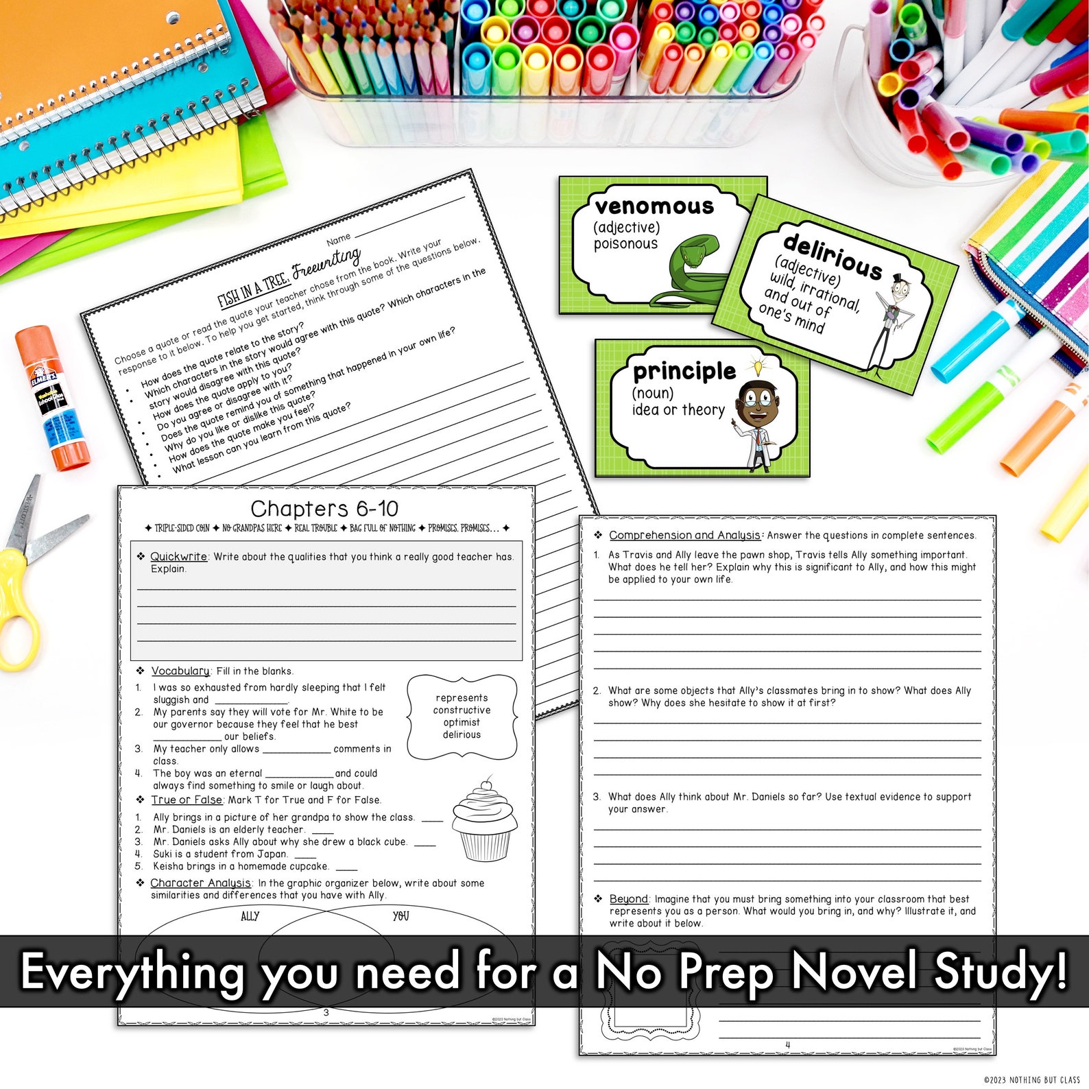 Fish in a Tree Novel Study Unit | Literature Guide | Comprehension ...