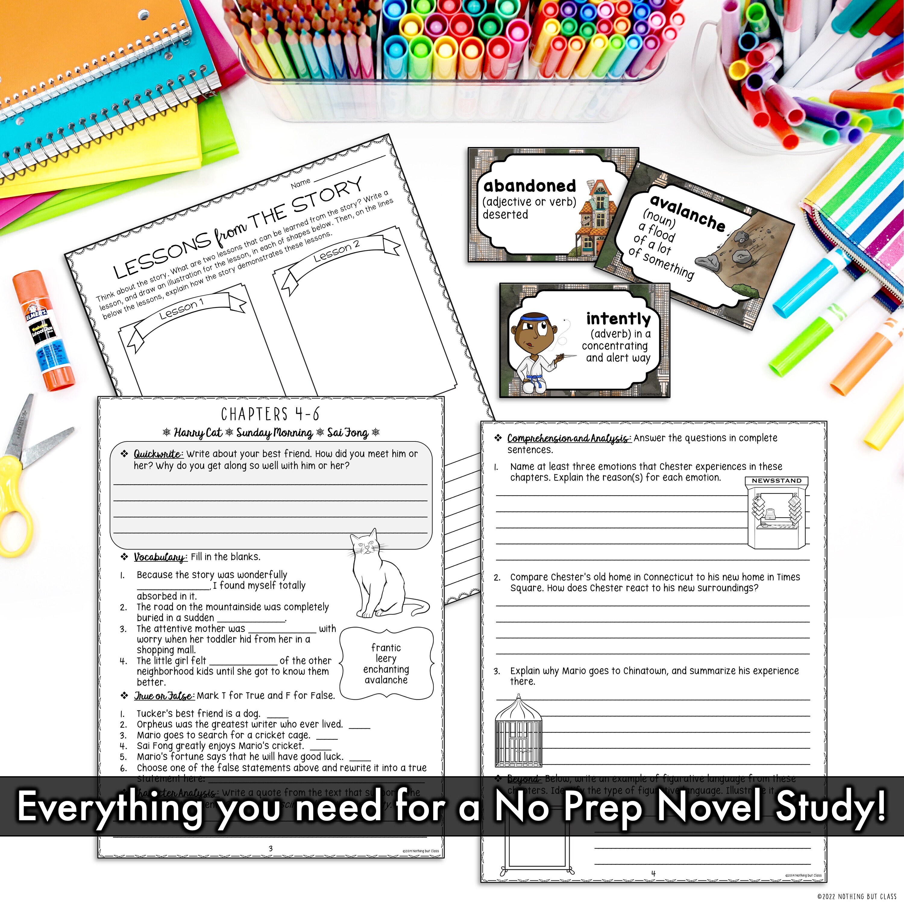 The Cricket in Times Square Novel Study Unit | Literature Guide ...