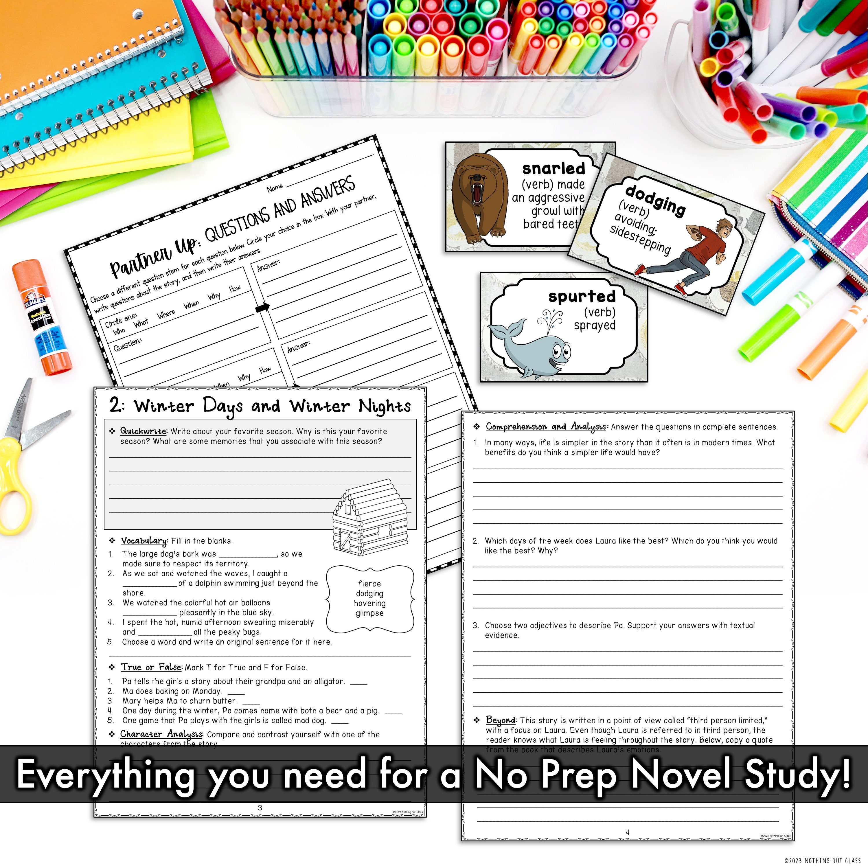 Little House in the Big Woods Novel Study Unit | Literature Guide ...