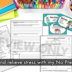 The Lion, the Witch, and the Wardrobe | Reading Response Activities and ...