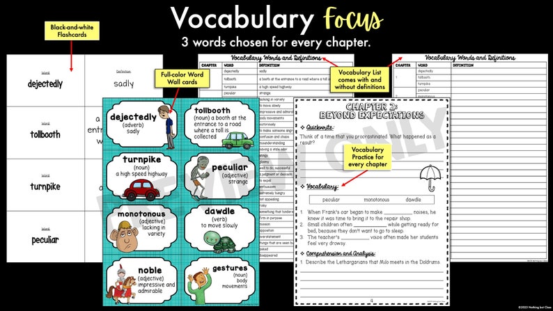 The Phantom Tollbooth Novel Study Unit | Literature Guide ...