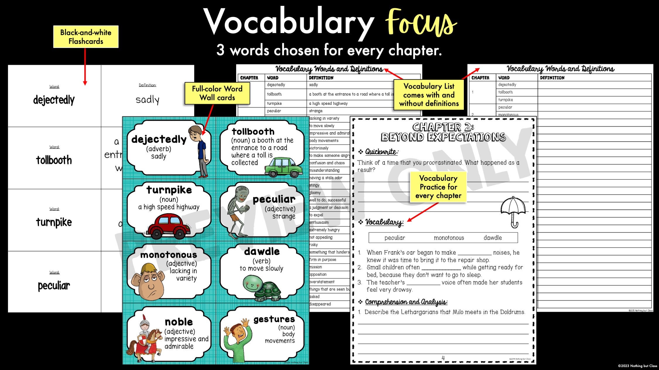 The Phantom Tollbooth Novel Study Unit | Literature Guide ...