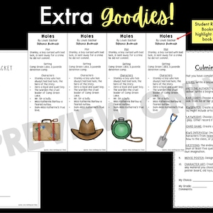 Holes Novel Study Unit | Literature Guide | Comprehension Worksheets ...