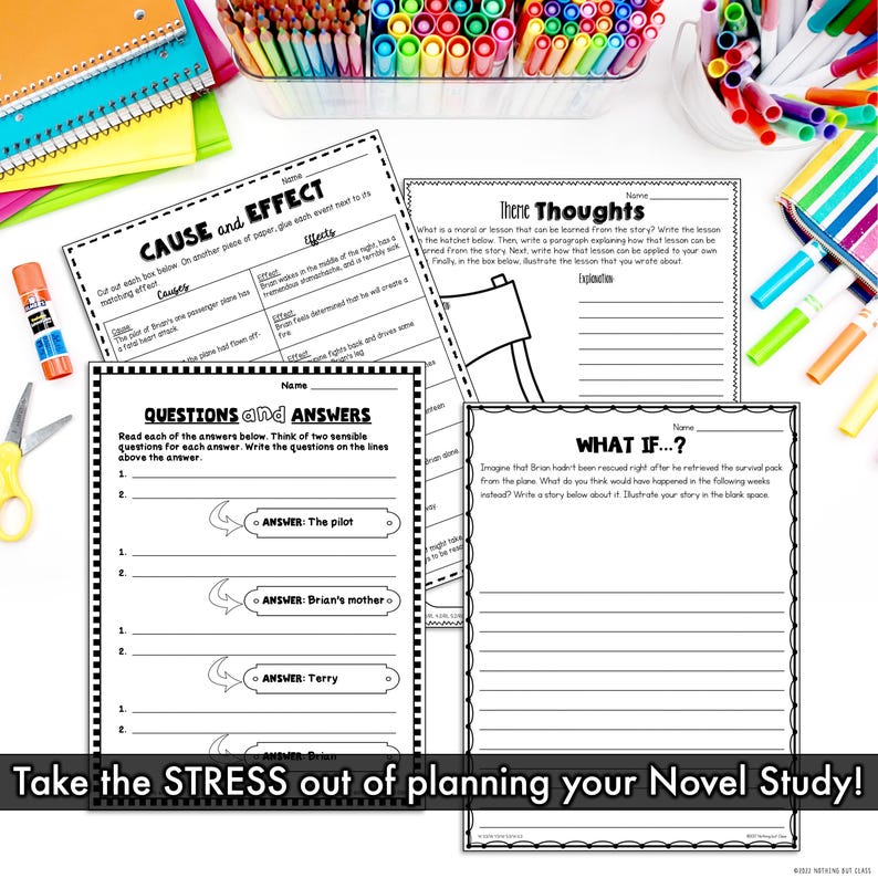 Hatchet | Reading Response Activities and Projects | Resources for ...