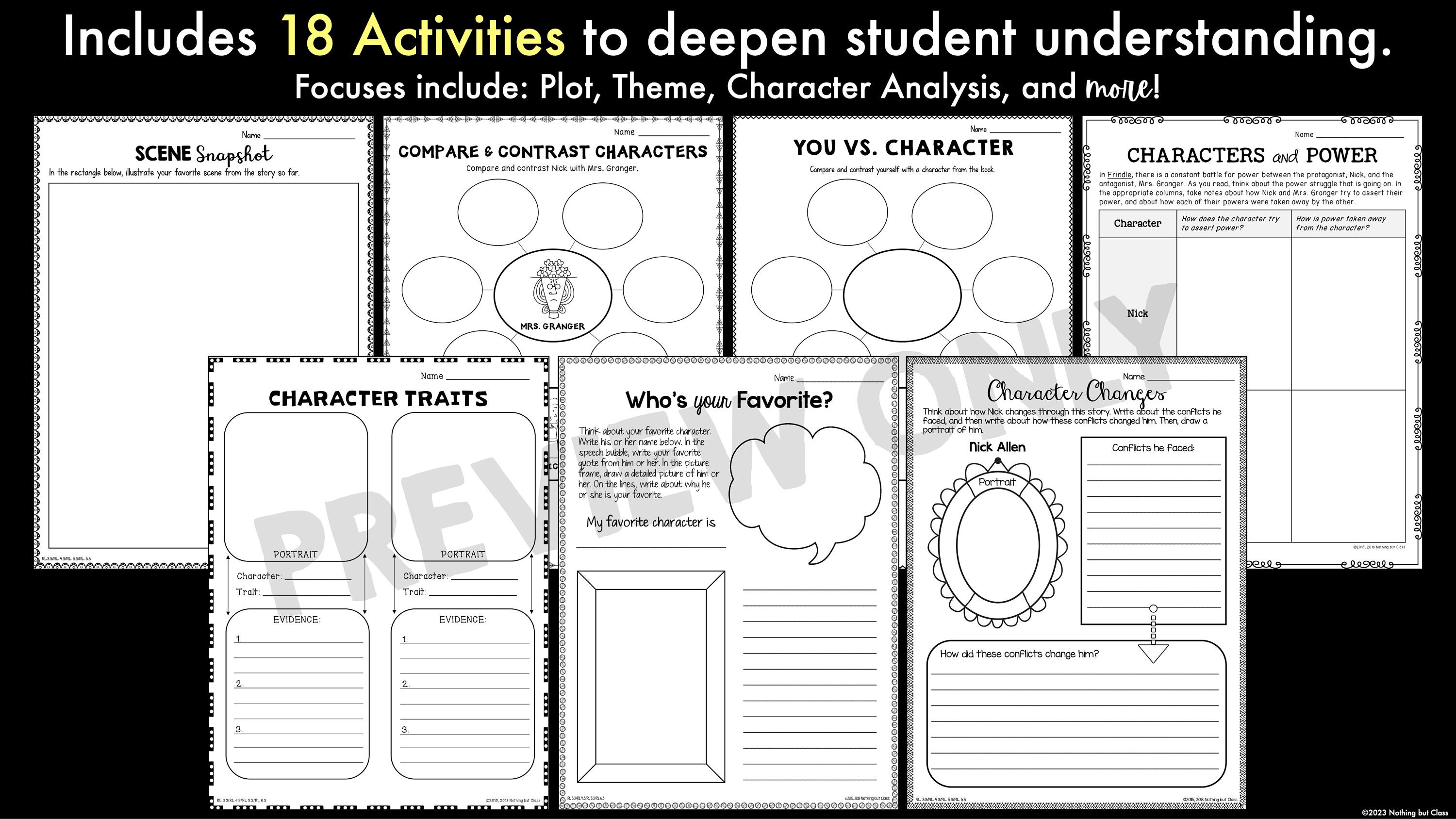 Frindle | Reading Response Activities and Projects | Guided Reading ...