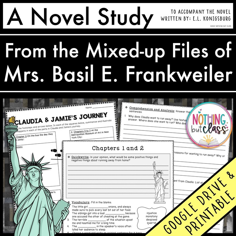 From the Mixed-up Files of Mrs. Basil E. Frankweiler Novel Study Unit ...