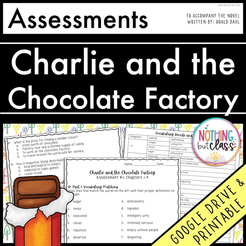 Charlie and the Chocolate Factory by Roald Dahl - Tests | Quizzes ...