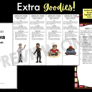 Chocolate Fever | Comprehension and Vocabulary by Chapter | Guided ...