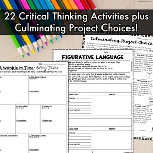 A Wrinkle in Time | Reading Response Activities and Projects | Guided ...