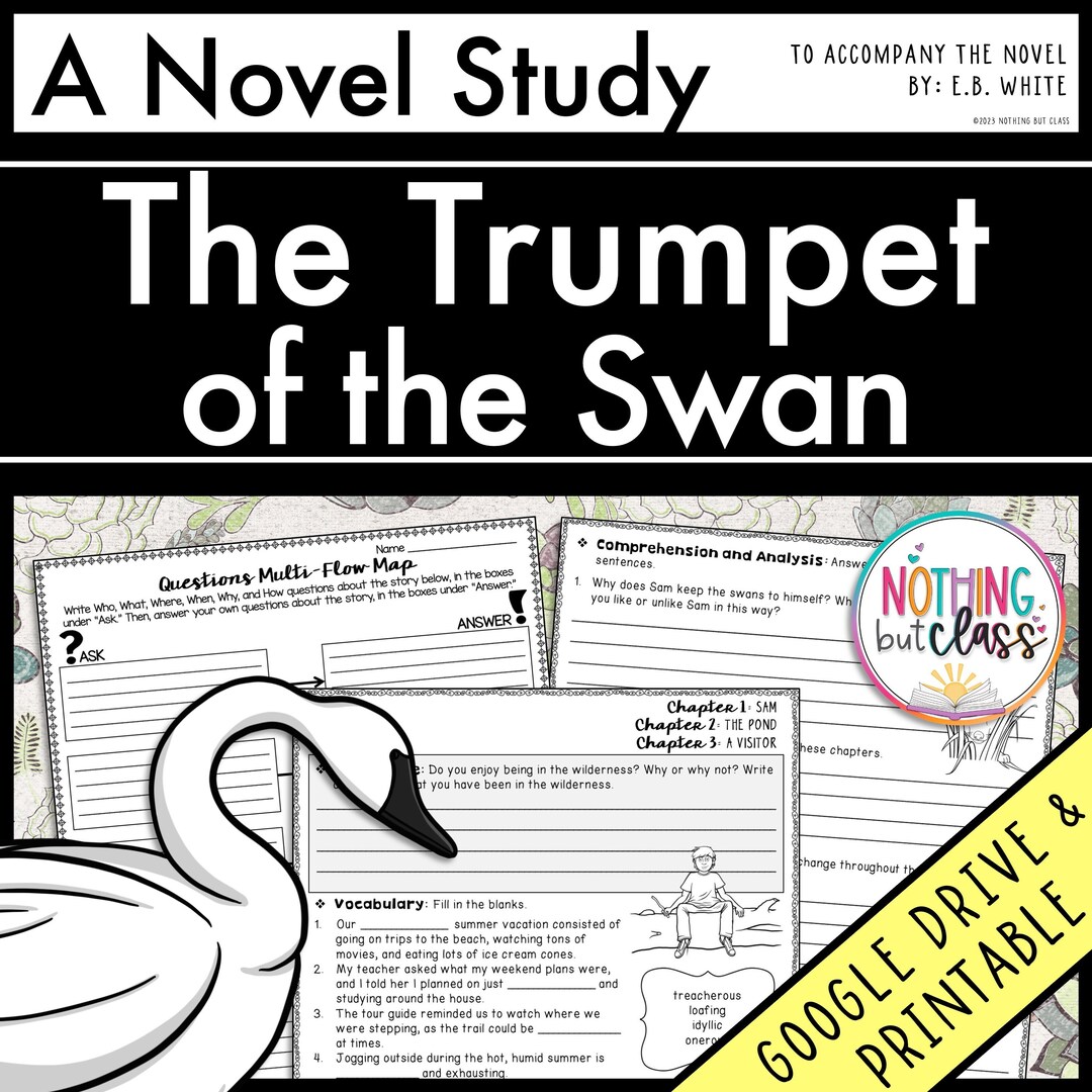 The Trumpet of the Swan Novel Study Unit | Literature Guide ...
