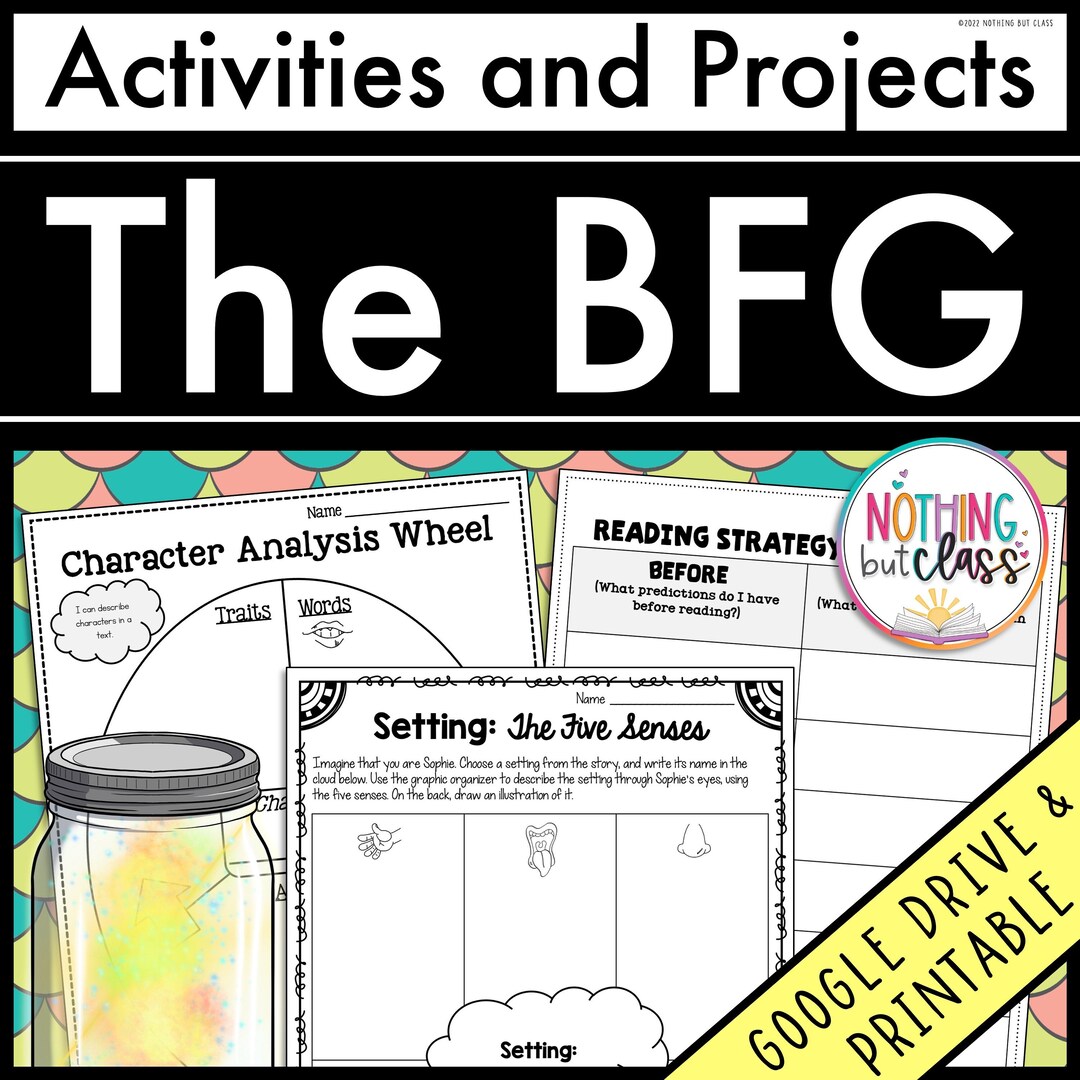 The BFG by Roald Dahl | Reading Response Activities and Projects ...