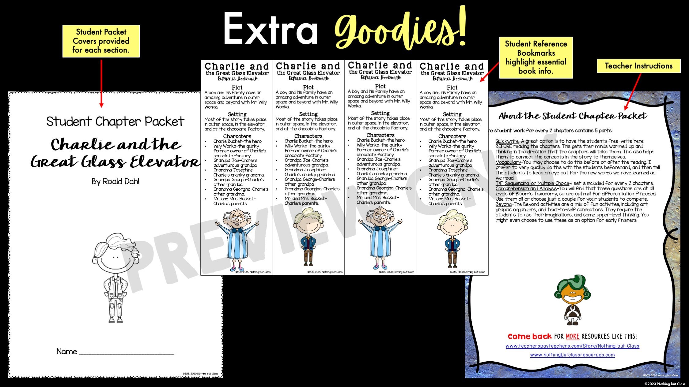 Charlie and the Great Glass Elevator | Comprehension and Vocabulary by ...