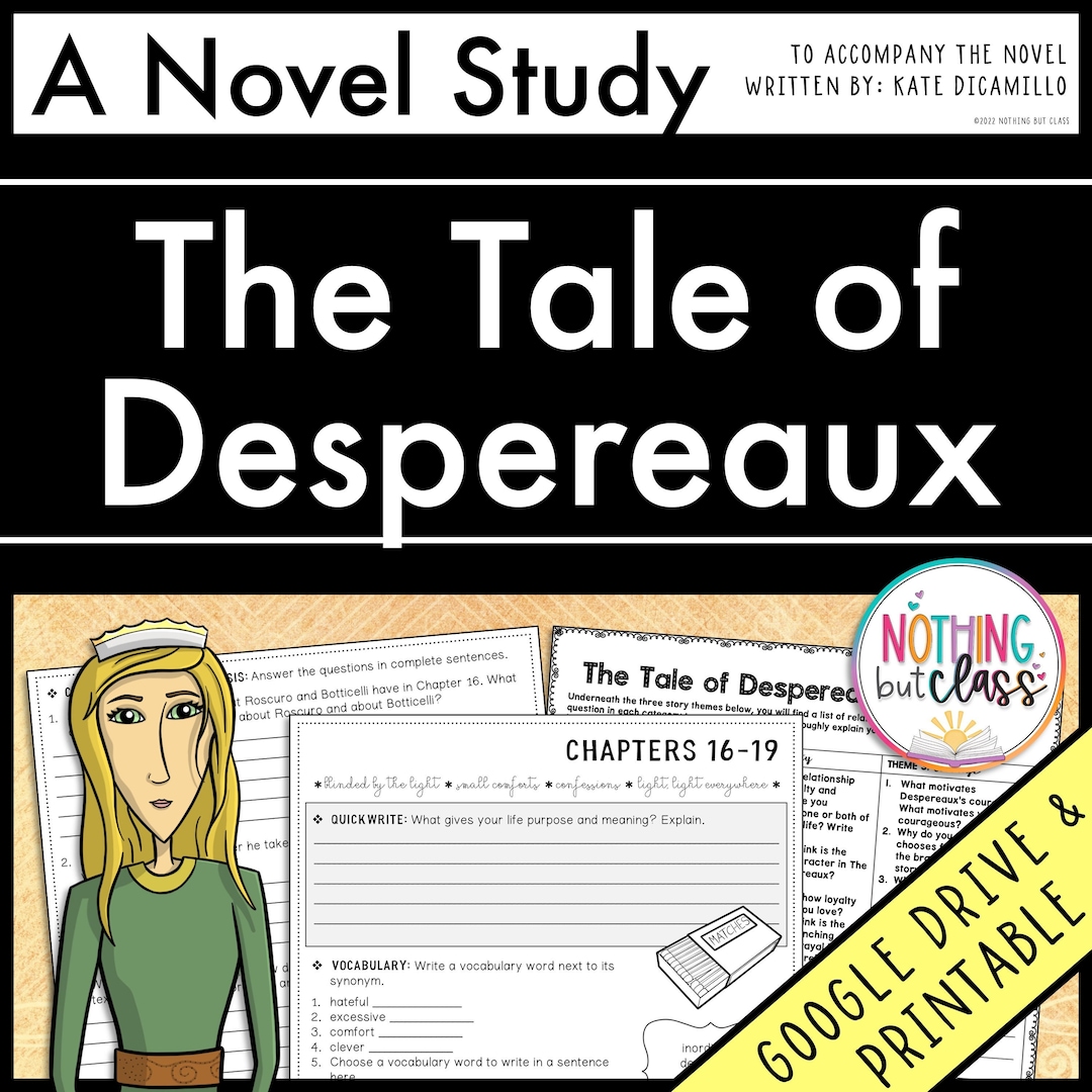 The Tale of Despereaux Novel Study Unit | Literature Guide ...