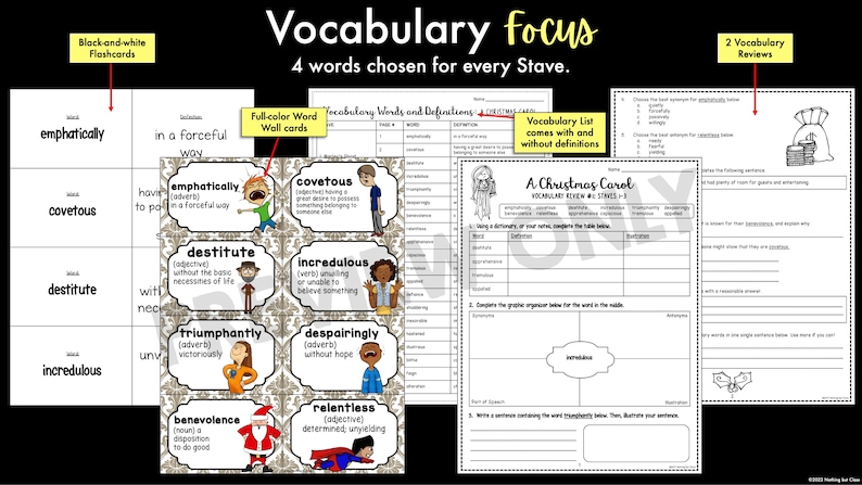 A Christmas Carol Novel Study Unit | Literature Guide | Comprehension ...