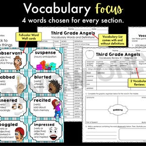 Third Grade Angels Novel Study Unit | Literature Guide | Comprehension ...